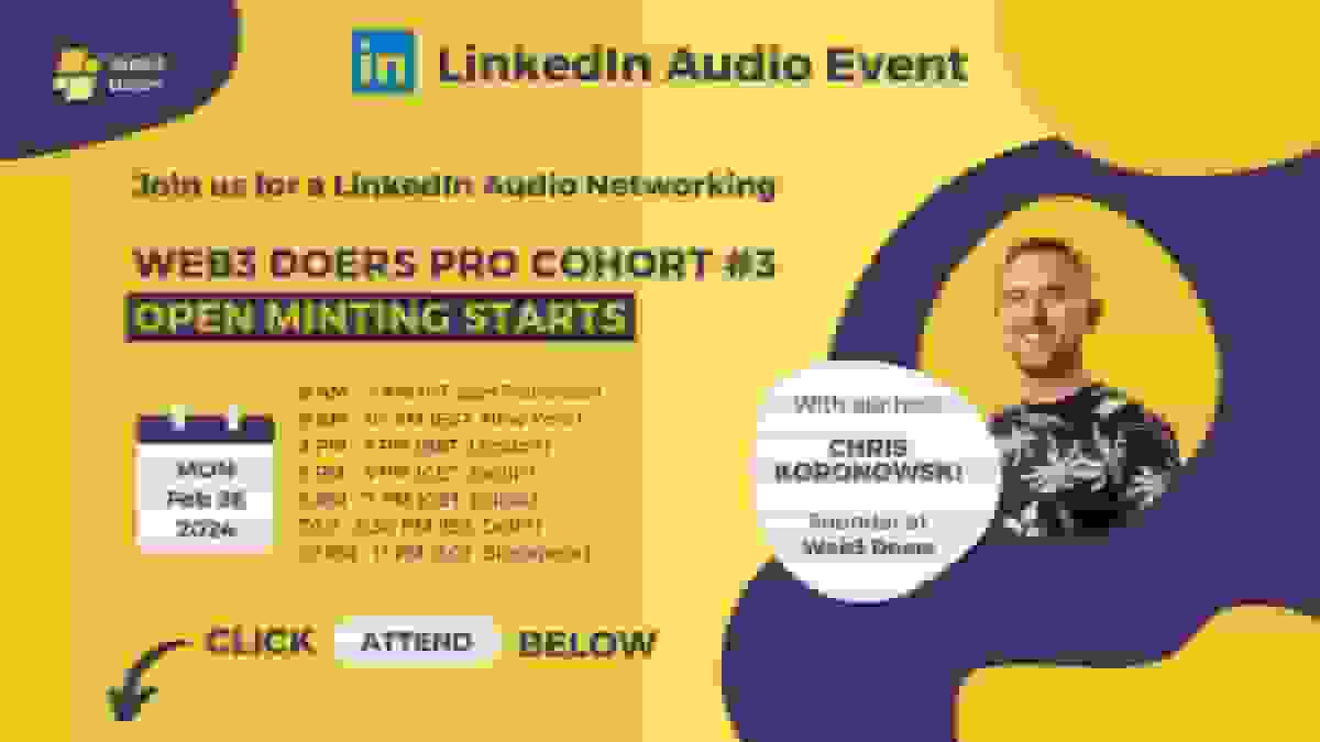 Web3 Doers PRO Cohort #3 Minting Starts